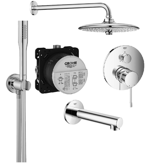 Grohe Euphoria 119697 Душевая система, со смесителем встроенным за 70 ...